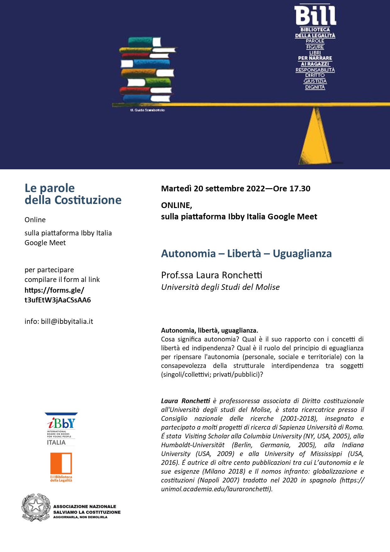 Le parole della Costituzione: Autonomia, Libertà, Uguaglianza (Laura ...